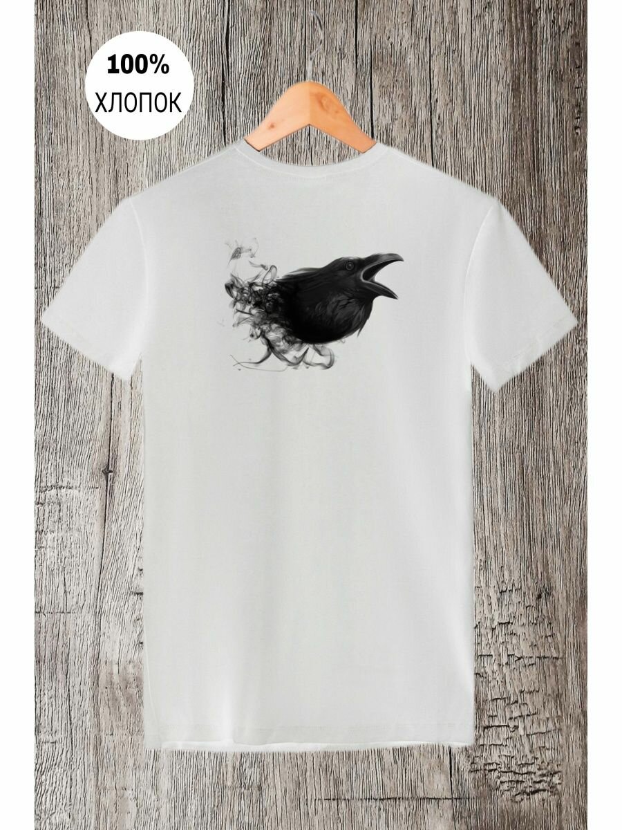 Футболка чёрный ворон