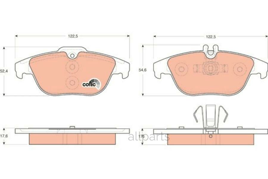 ZF RUSSIA GDB1738 ZFR Колодки задние для MB C-Class (W204)/E-Class (C207) all 07-> ZF Russia GDB1738 ZFR