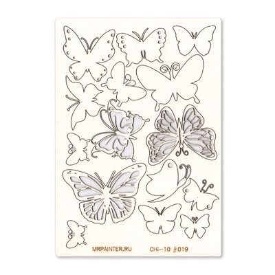 Mr.Painter CHI-10-MY97 Чипборд бабочки 11.5 x 16.5 см 019 для скрапбукинга и декора