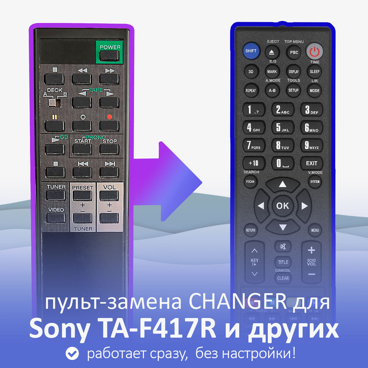 Пульт-замена для SONY RM-S310
