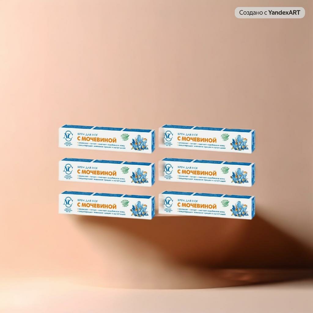 Крем для ног Невская Косметика, с мочевиной, 50 мл, 6 шт