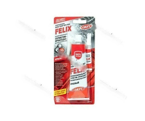 Герметик Felix, 85 г, высокотемпературный, красный, для авторемонта