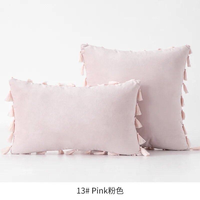 Розовая бархатная наволочка 45x45см, Color: 5