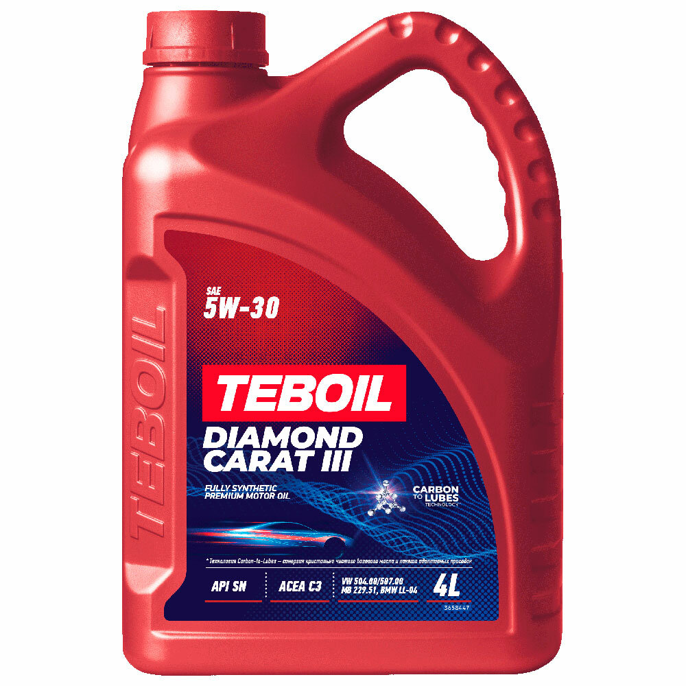 Масло моторное синтетическое TEBOIL Diamond Carat III 5W-30 (4л ...