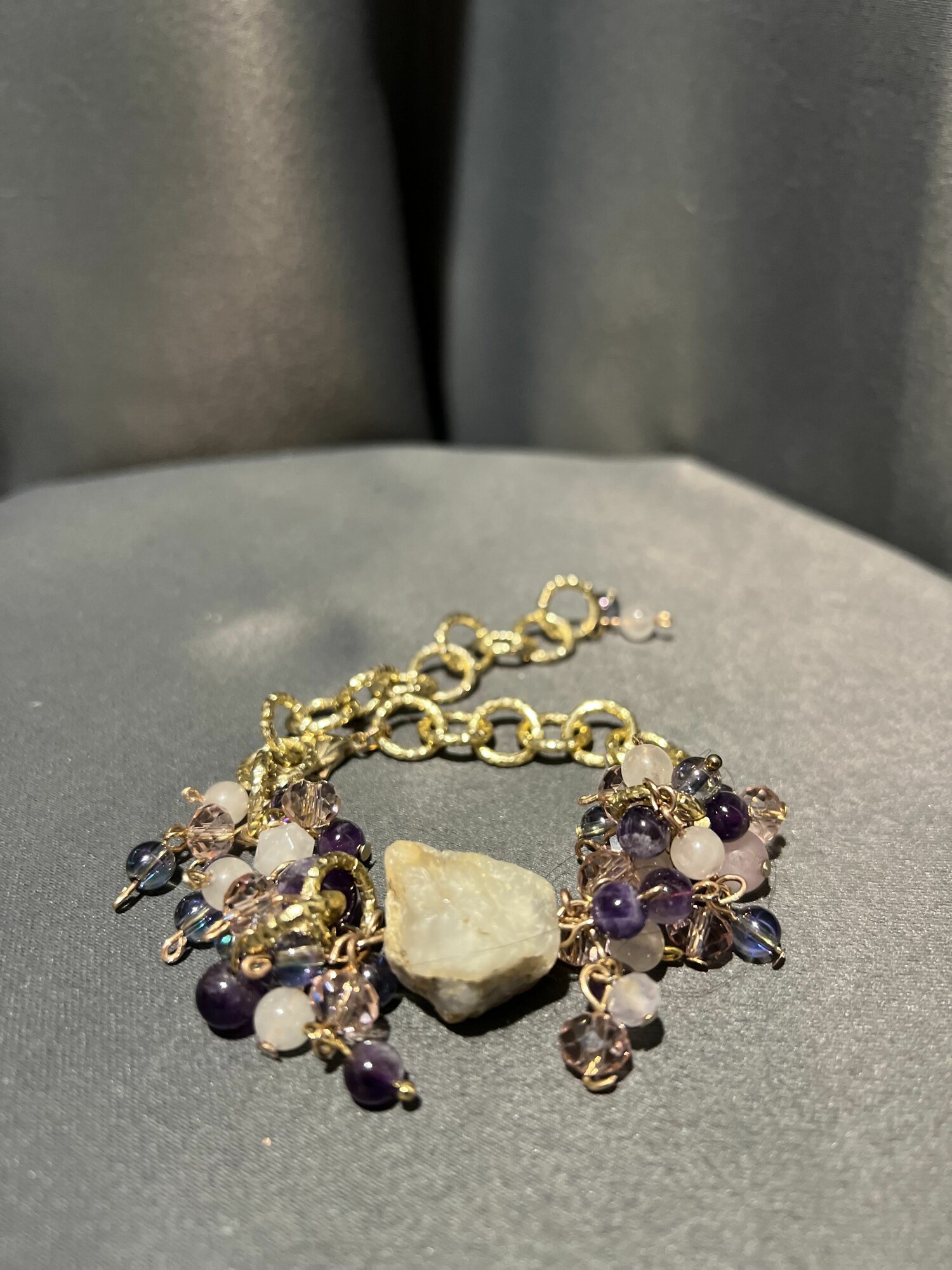 Браслет, кварц, аметист