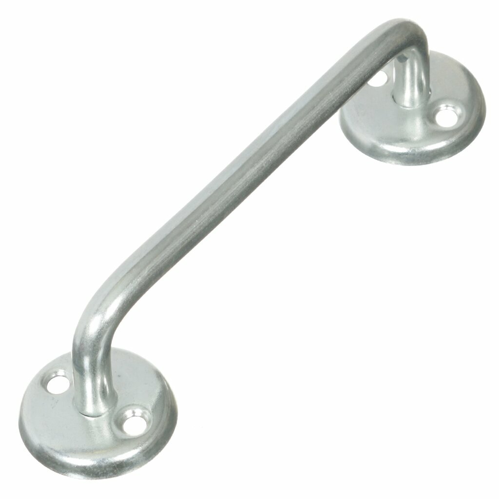 Ручка скоба дверная РСК-100Ц, цинк, сталь, серебристая, Китай, 1 шт