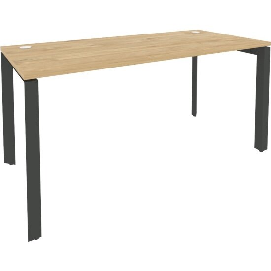 Стол рабочий Riva CHAIR на П-образном м/к O. MP-SP-4.7 Тиквуд светлый/Антрацит металл 1580*720*750 Onix