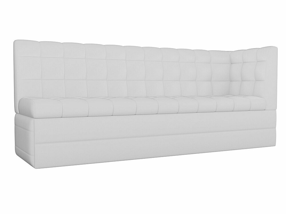 Кухонный диван Бриз Белый Экокожа, дельфин, 181х60х85 см