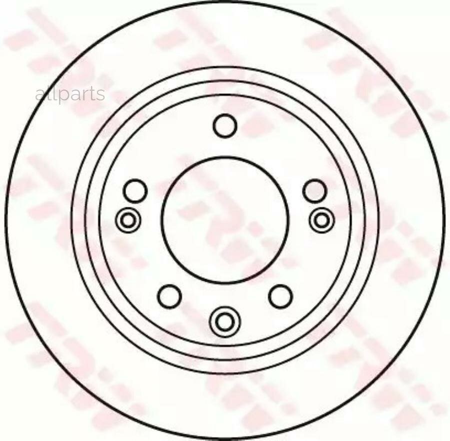 TRW DF6123 Диск тормозной HYUNDAI i30/ix35/KIA CEED/SPORTAGE задний D 262мм.