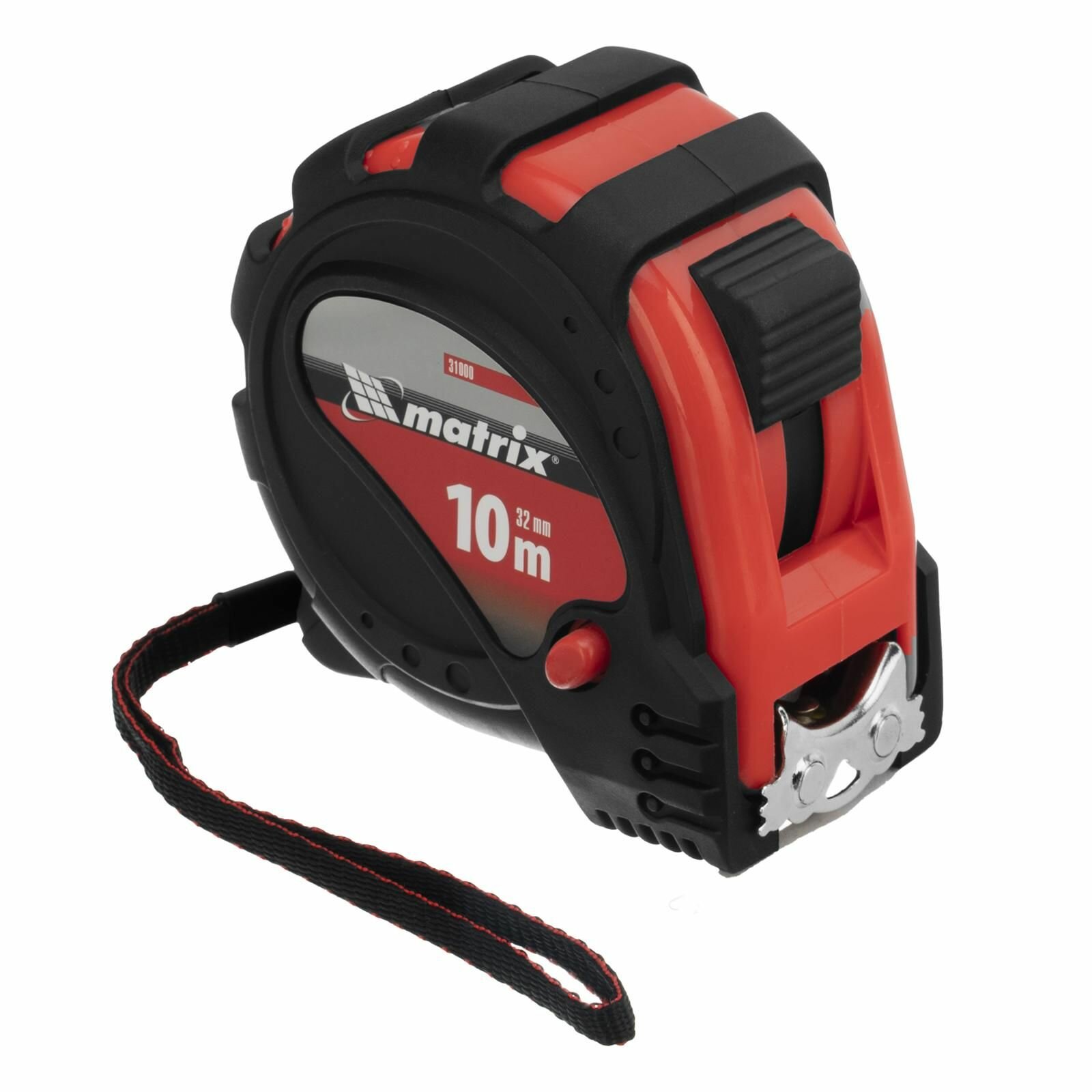 Рулетка 10 м х 32 мм, обрезиненный корпус, зацеп с магнитом