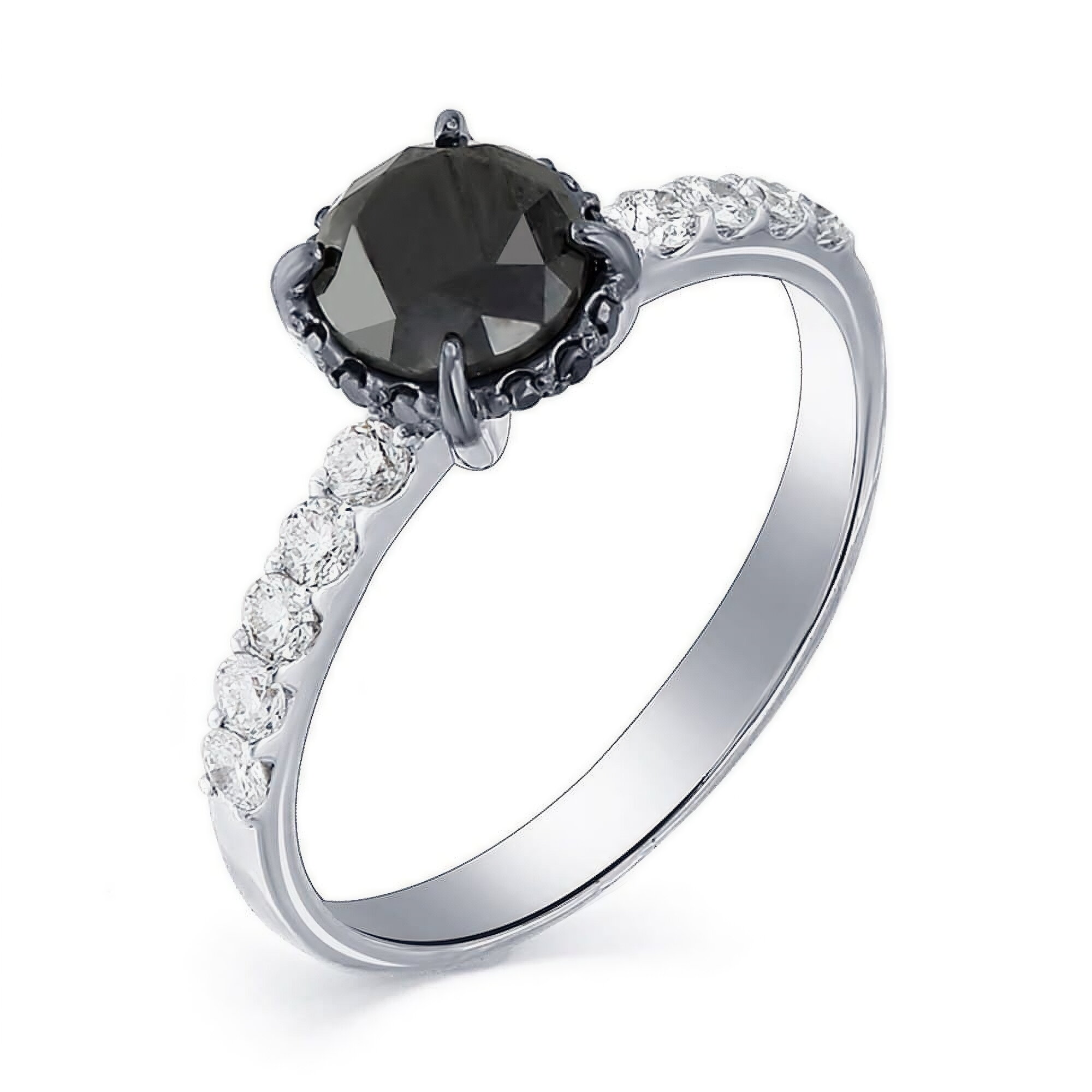 Кольцо, белое золото, 585 проба, бриллиант