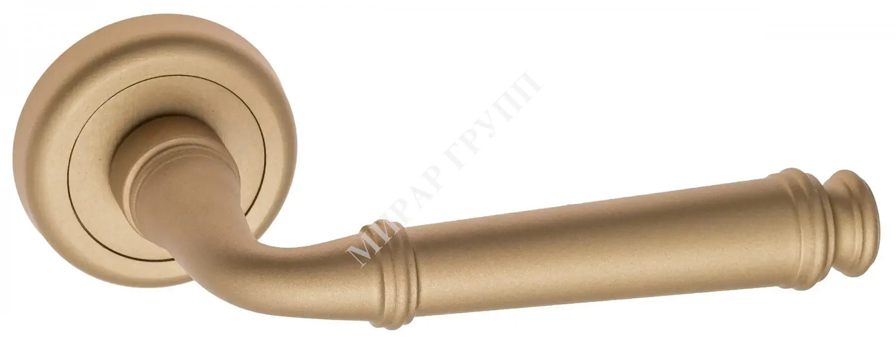 Дверная ручка на круглом основании Fratelli Cattini "FARFALLA" D1 на круглой розетке матовая латунь