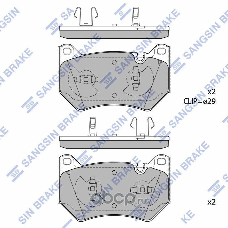 Sangsin brake SP4518 Колодки тормозные передние для AUDI Q5 (1LH) 16-