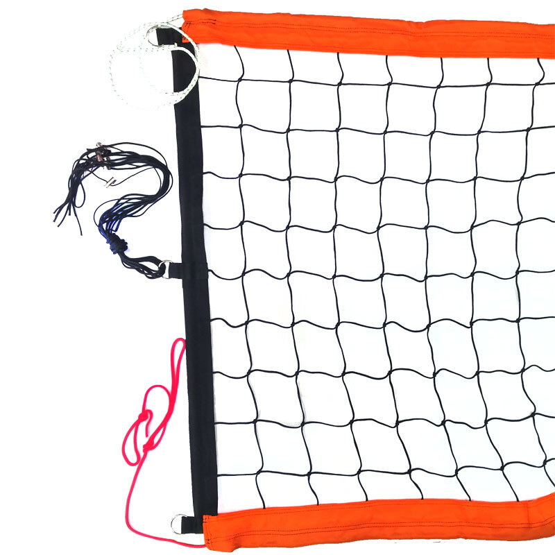 Сетка для пляжного волейбола FS-PV-№11, 8,5х1м, ячейка 10см, оранжевая