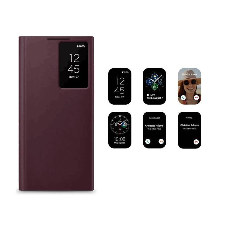 Чехол-книжка Samsung Galaxy S22 Ultra Burgundy