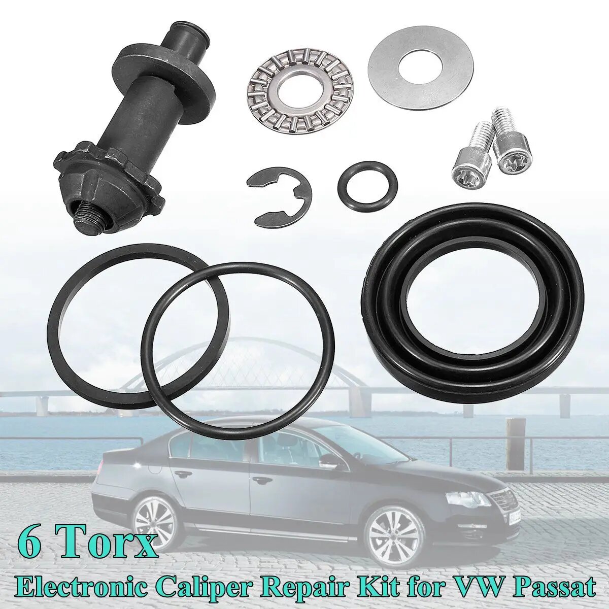 Ремкомплект суппорта заднего ручного тормоза 6/12 звездообразных зубьев для VW Passat B6 B7 6 Torx