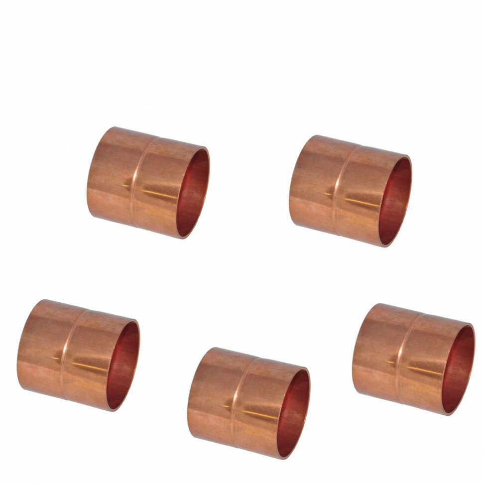 Муфта медная двухраструбная под пайку 3/8 (10) - 5шт NB-М10 (5) Муфта медная двухраструбная под пайку 3/8 (10) - 5шт