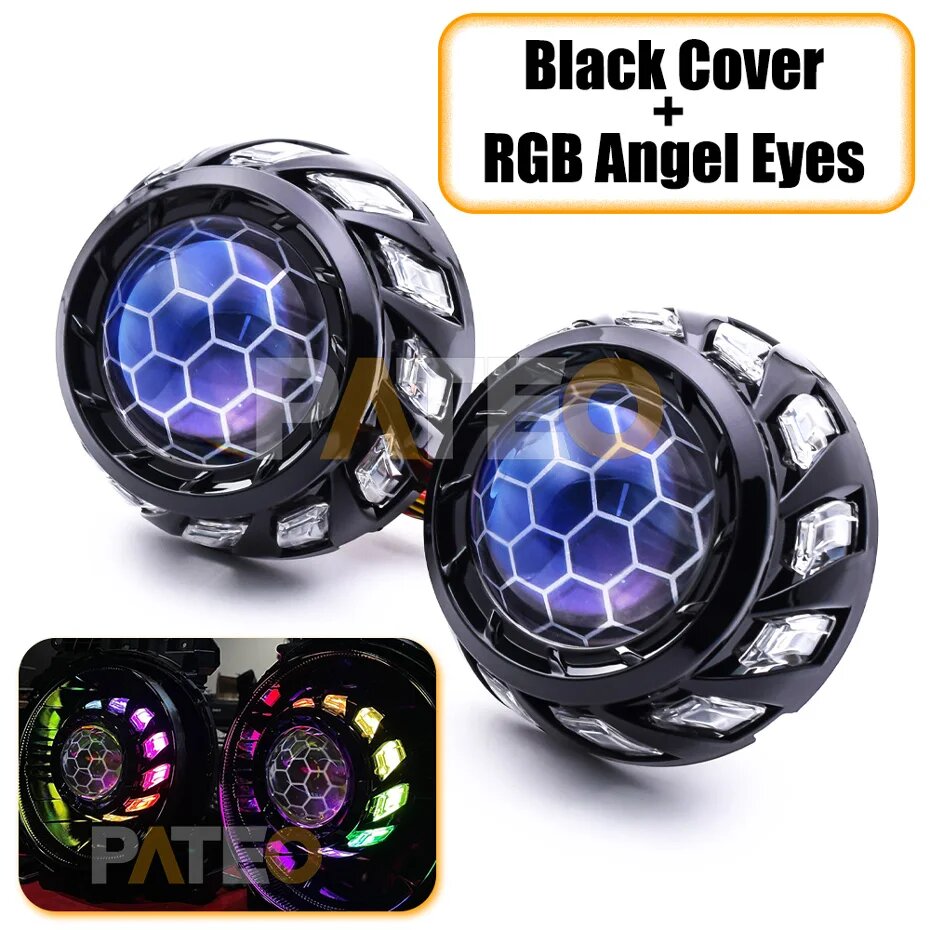 Светодиодный динамический RGB ангельские глазки Hotwheel Halo LHD For US Mexico, Black RGB Halo