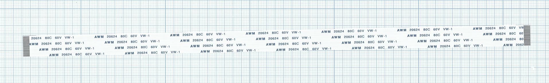 Шлейф универсальный 24pin, шаг 0.8мм, длина 20см