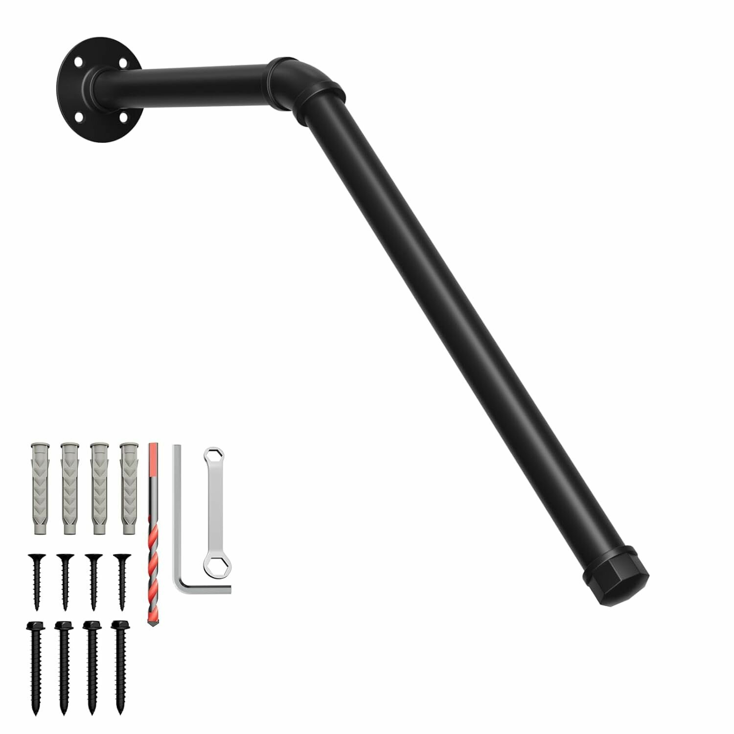 Поручни для уличных ступенек, настенное крепление, 1-3 ступеньки