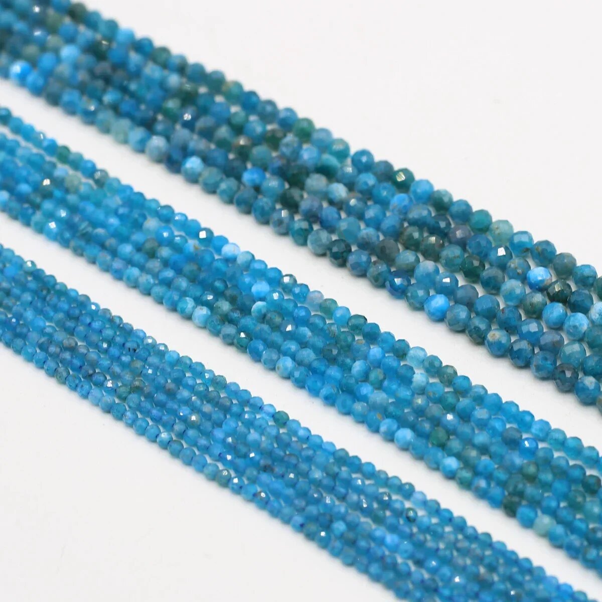 Натуральный камень апатит бусины круглые граненые 2/3/4 мм 38 см 4mm