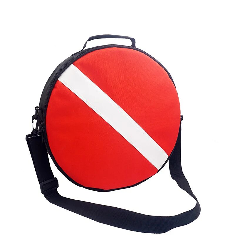 FRENZEL Прочная нейлоновая сумка для дайвинга с флагом черная Dia35cm-Width11.5cm