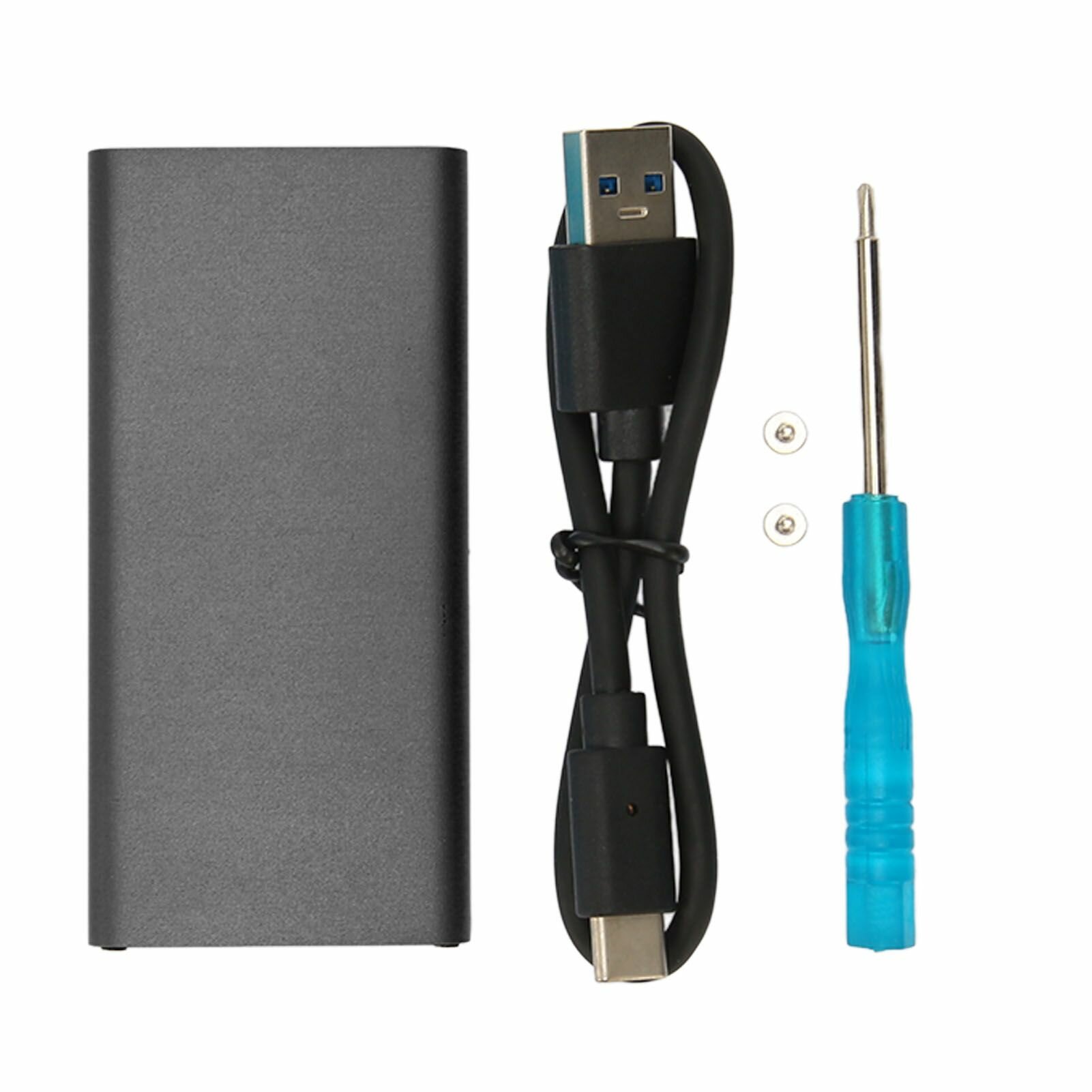 Корпус для накопителя Type C to MSATA в алюминиевом корпусе, высокоскоростная передача данных, черный, 10Gbps