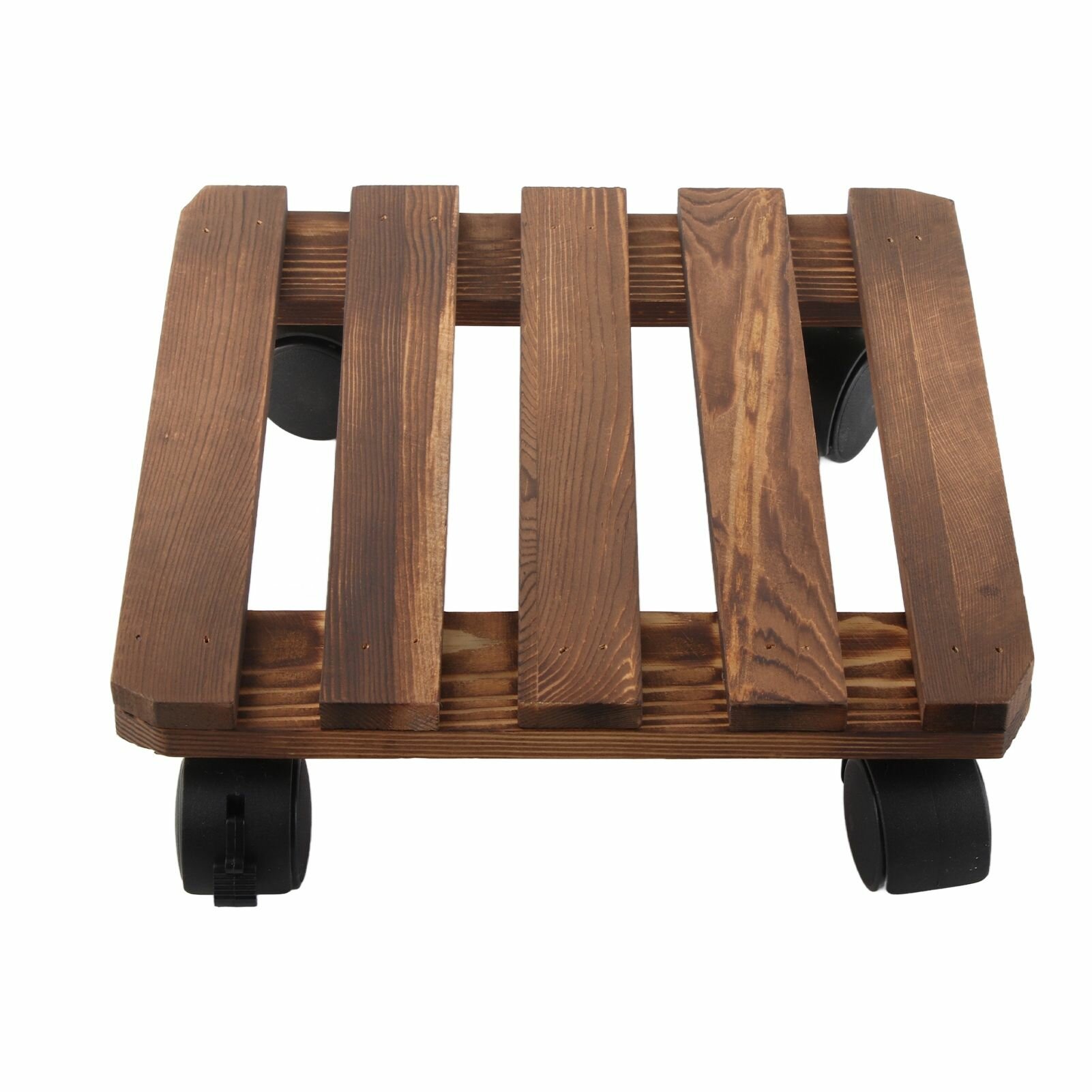 Мобильная стойка для цветов, деревянная комнатная стойка для растений, прочная подставка для цветов с колесом для балкона, гостиной, столешницы