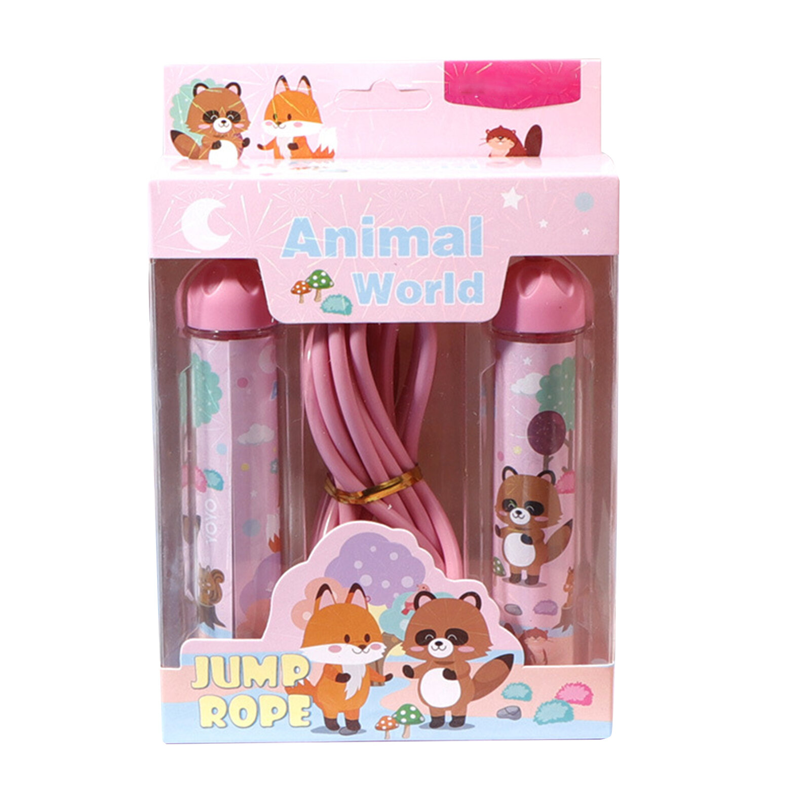 Скакалка для детей из ПВХ с милым мультяшным рисунком, без узлов, для быстрой прыжков, тренировок, фитнеса, упражнений, детского сада, класса, призовое животное.