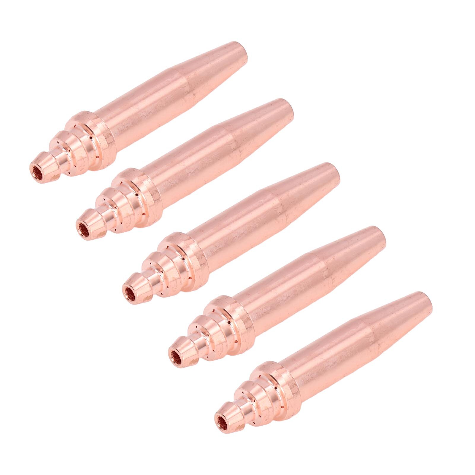 5шт Горячие Насадки для Ацетиленовой Резки Куперные Интегральные Принадлежности для Машины Горячей Резки Ацетиленом Модель G02-1 Диаметр Отверстия Φ1.2мм Толщина Резки 20-30мм Скорость Резки 320-400мм/мин Размер 86x19мм