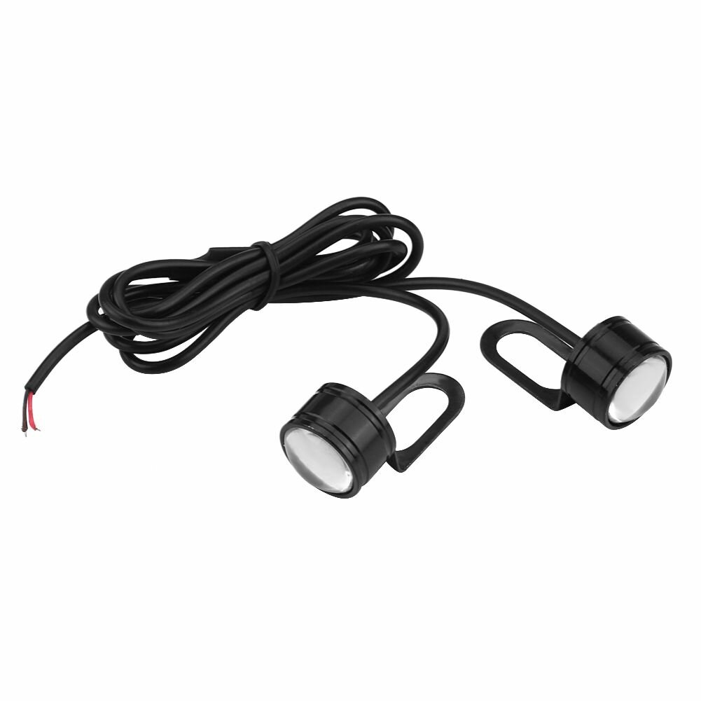 Универсальные светодиодные фонари для зеркала заднего вида для мотоцикла, 2 шт, белые дневные ходовые огни, противотуманные фары для велосипедных аксессуаров 12 В