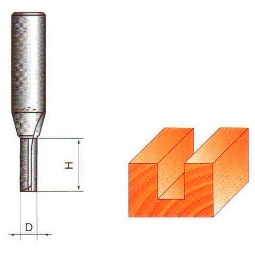 Фреза Globus 1101, D3, пазовая, прямая, рабочая часть из сплава