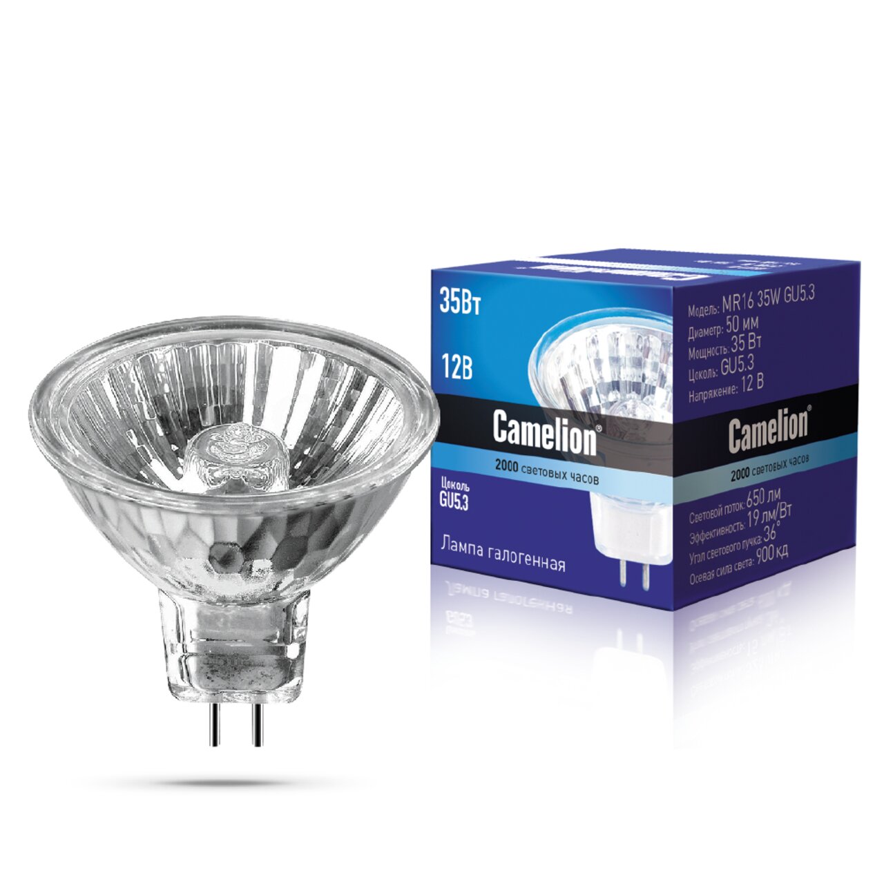 CAMELION галогенная лампа MR16 35W GU5.3 12V для точечного освещения в интерьере и витринах