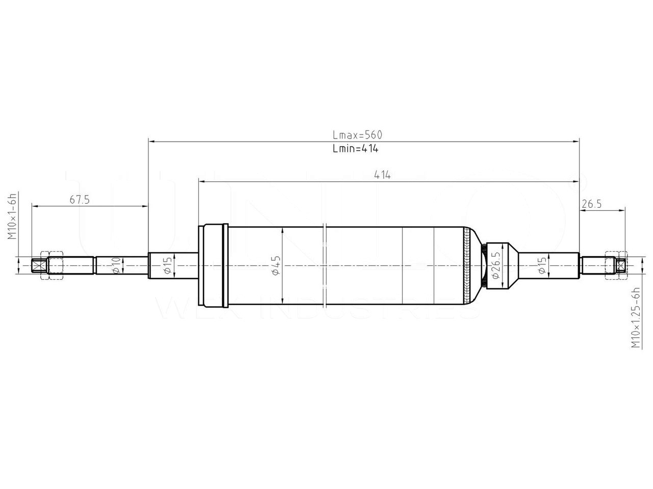 UNIO SAB-10469 (33504035546 / 33506771867 / 33524036123) амортизатор газовый задней подвески BMW (БМВ) 3 (e90) 04-