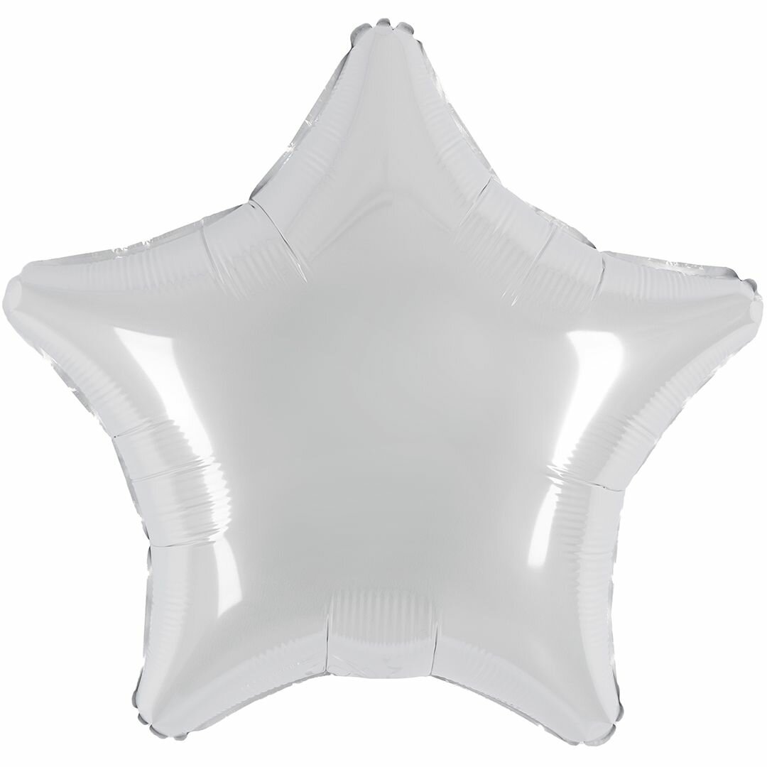 Шар воздушный Agura фигура, звезда, белый блеск, 36' 91 см