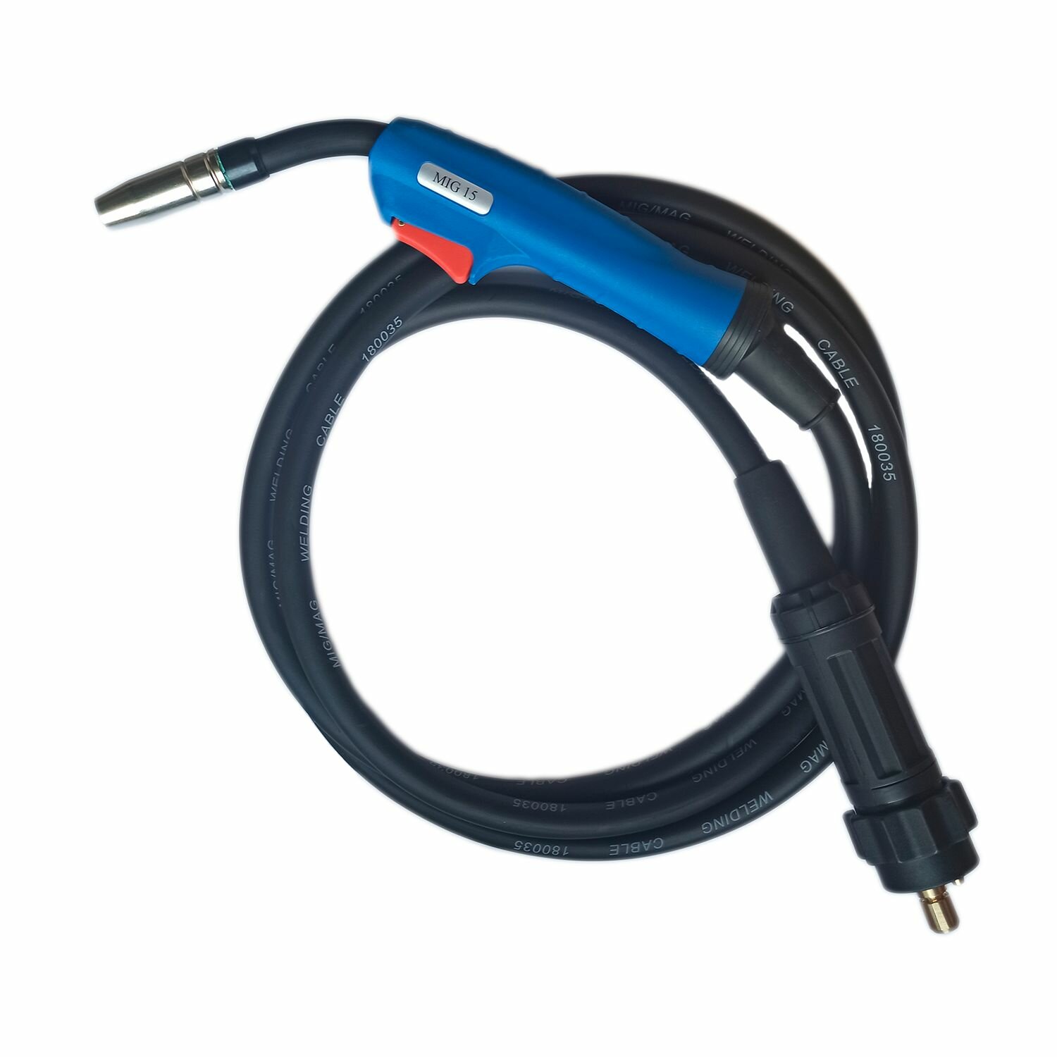 Горелка ЕВМ MIG-15, кабель 3 м (5107118) 180 А, 0,6-1,0 мм с Евро разъёмом на воздушном охлаждении