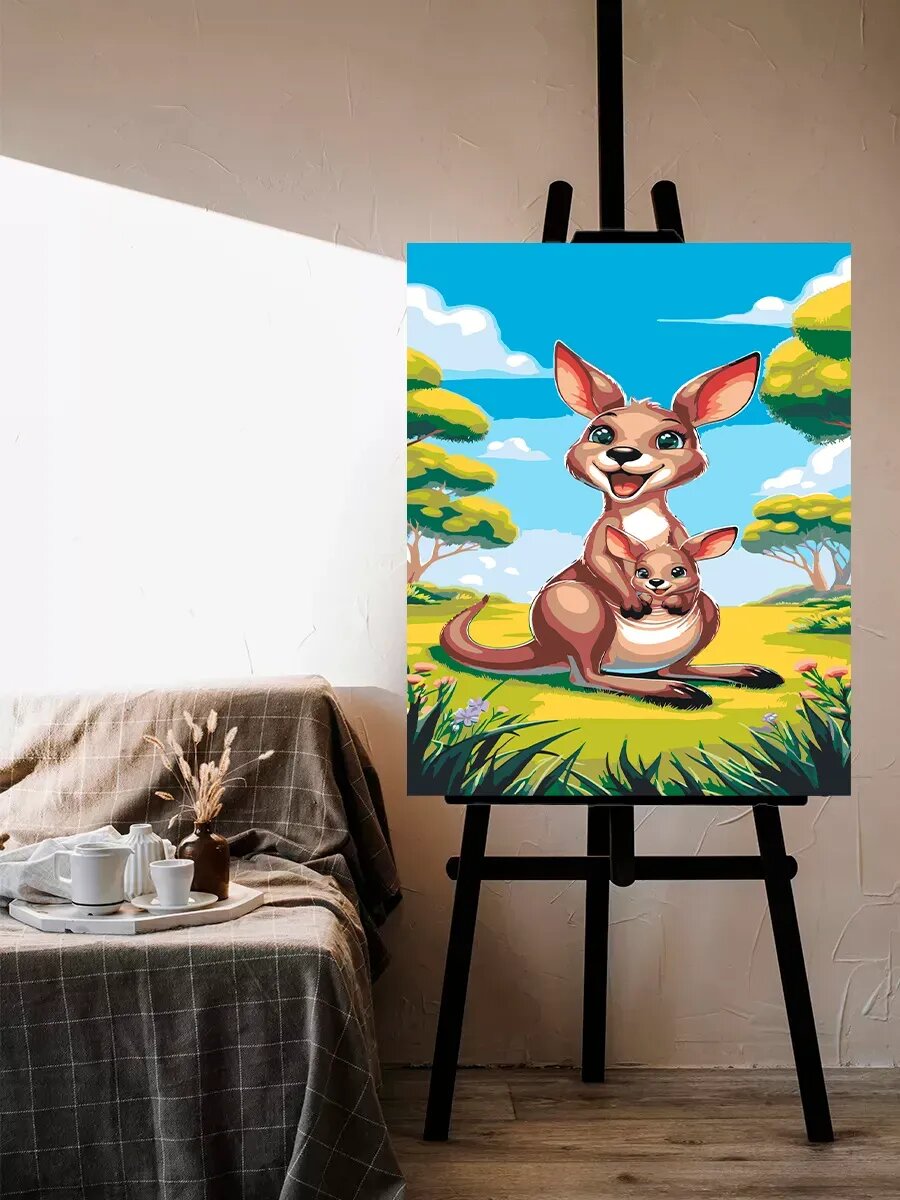 Картина по номерам Мультяшное Кенгуру Иллюстрация