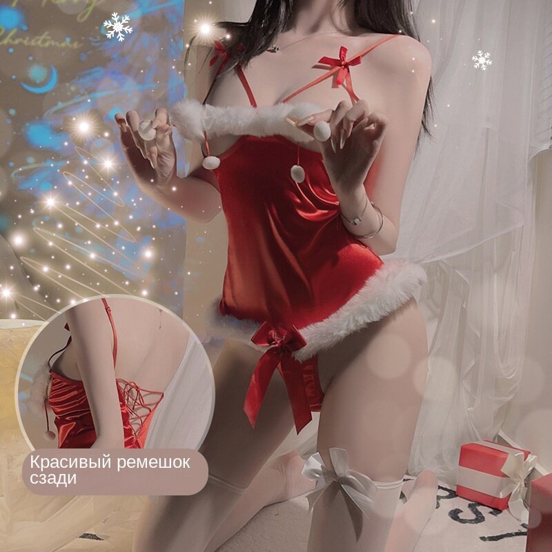 Новогодний комплект белья Сексуальный подарок на Рождество и Новый Год