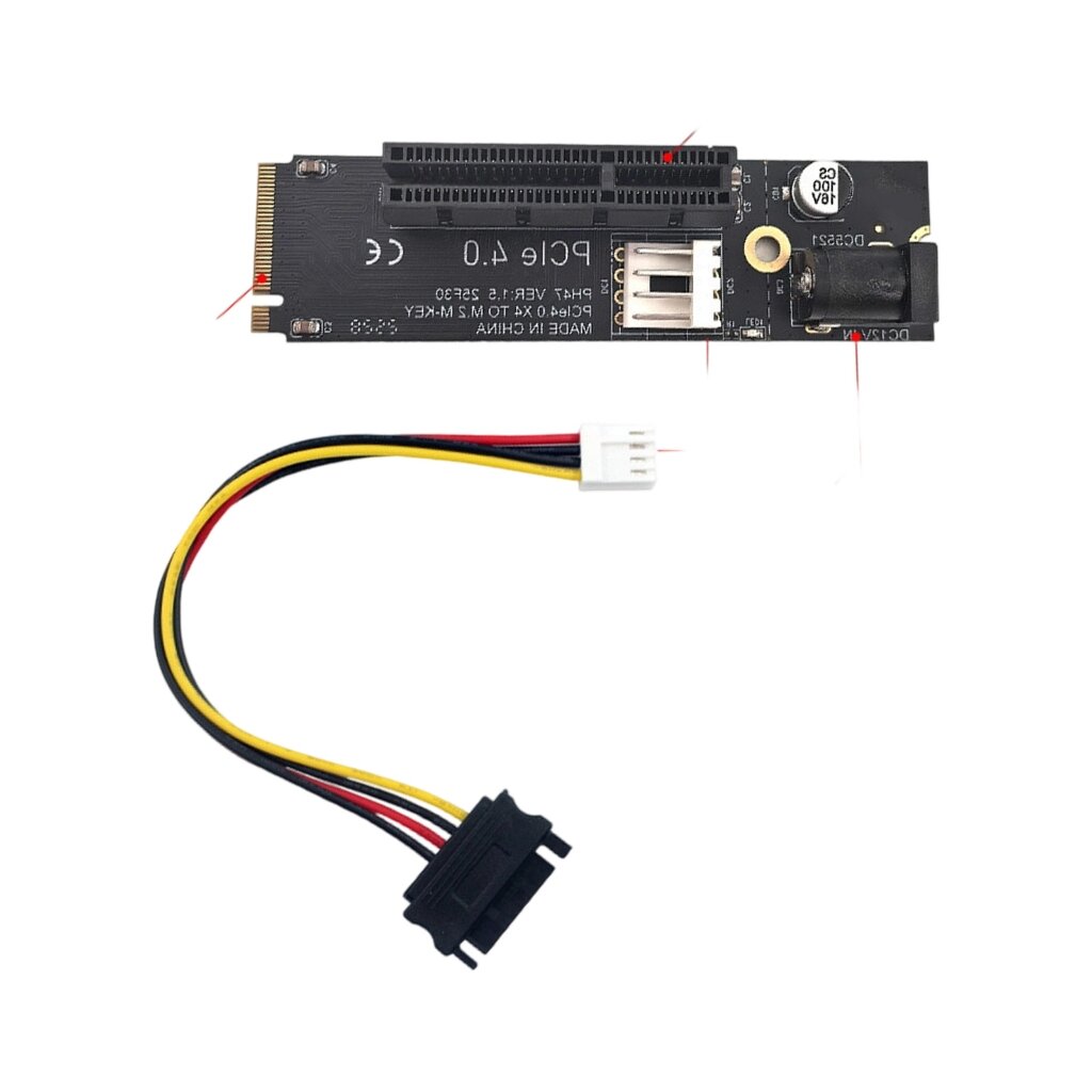 Расширение аппаратного обеспечения Преобразователя жесткого диска M.2 в PCIE 4X Считывателя Адаптерной карты