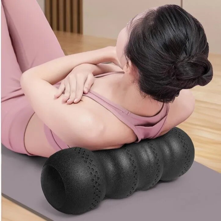 Массажный ролик МФР. Валик для пилатеса и йоги, массажер спортивный для спины