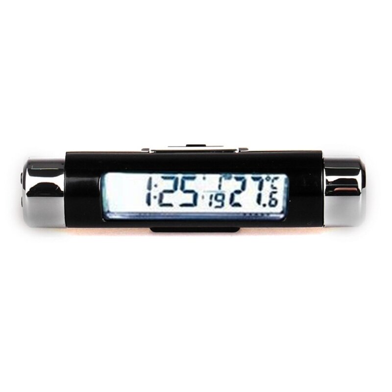 Портативный цифровой LCD-часы для авто с температурой и датой