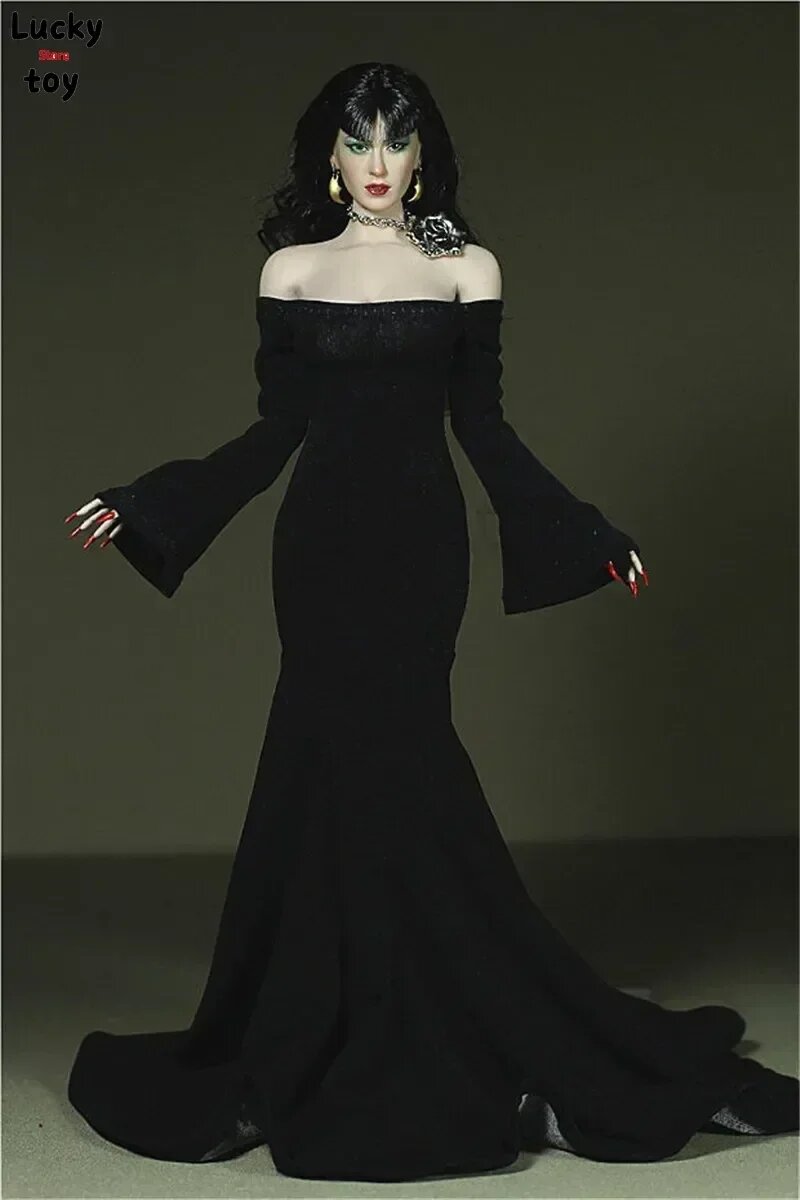 Платье для куклы 1/6 Phicen Tbleague JIAOUL чёрного цвета 1pcs Waist chain