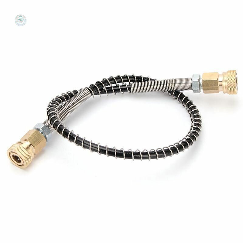 50 см высоконапорный нейлоновый шланг M10x1, 40 МПа для PCP заправки воздуха, быстросъемные муфты, пружинная обмотка, аксессуар для насосов