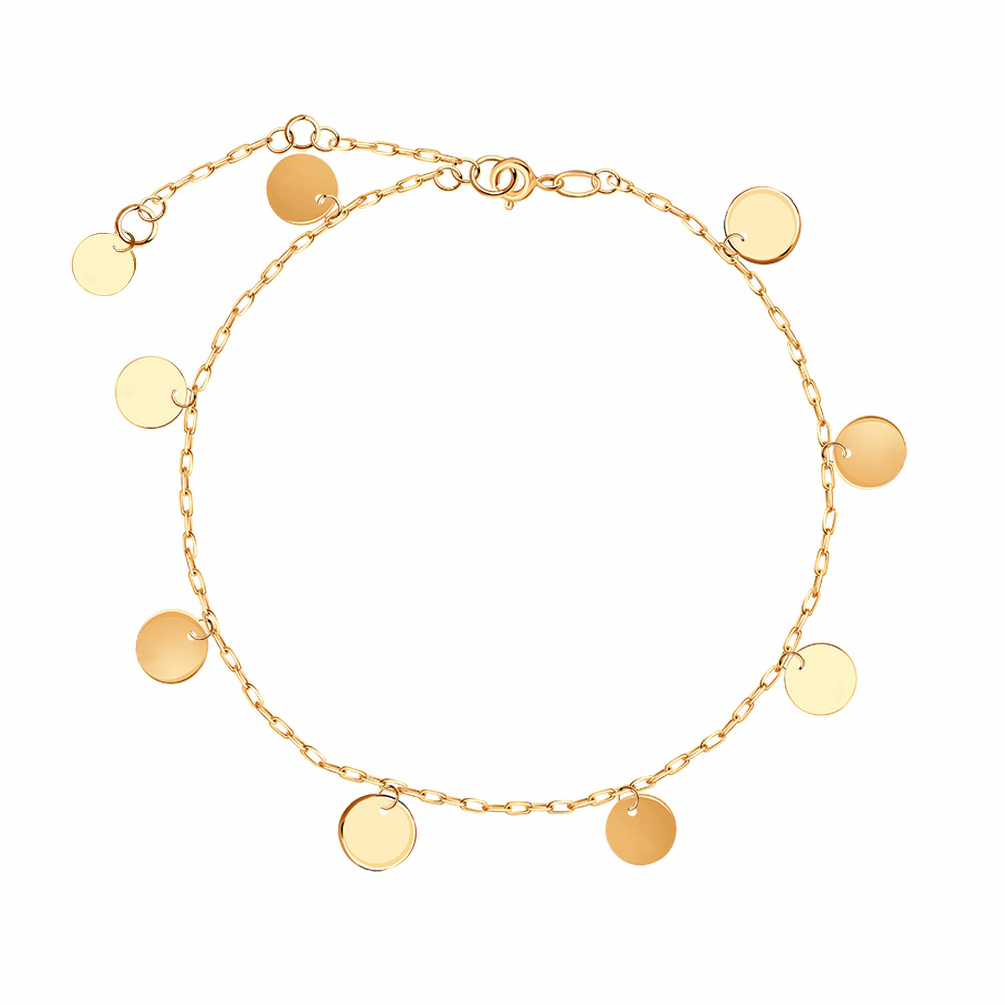 Браслет, красное золото, 585 проба