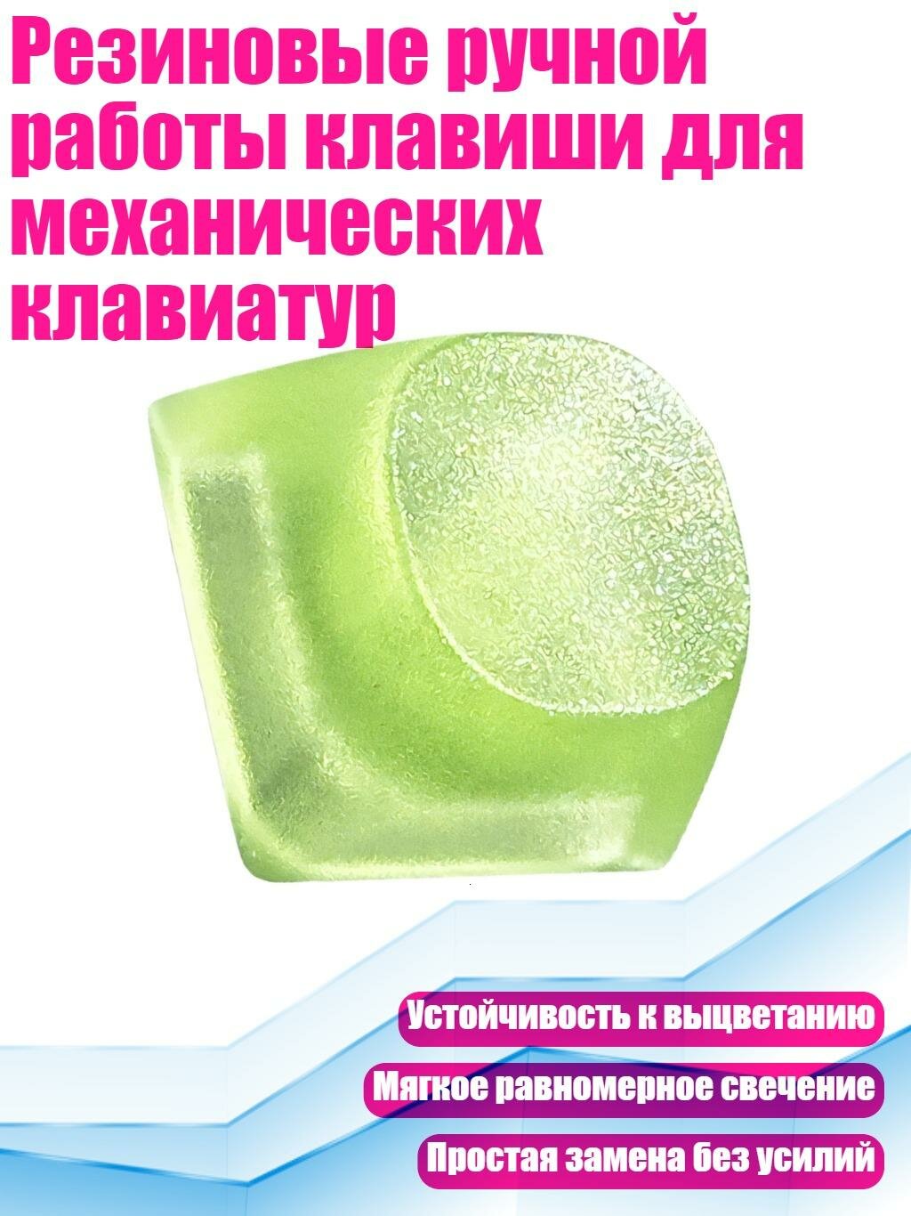 Резиновые ручной работы клавиши для механических клавиатур, светло - зеленый