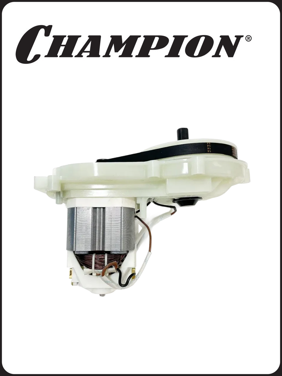 Электродвигатель для газонокосилки EM4118 комплект с площадкой, ремнём и шкивами