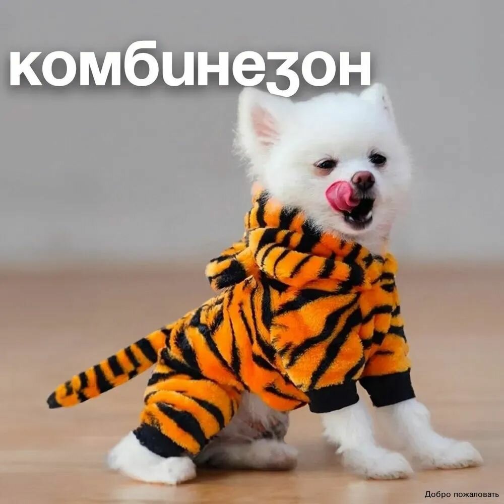 Теплый флисовый комбинезон для собак и кошек с капюшоном, удобный и стильный, карнавальный костюм для праздников, защита от холода, размеры XS-2XL