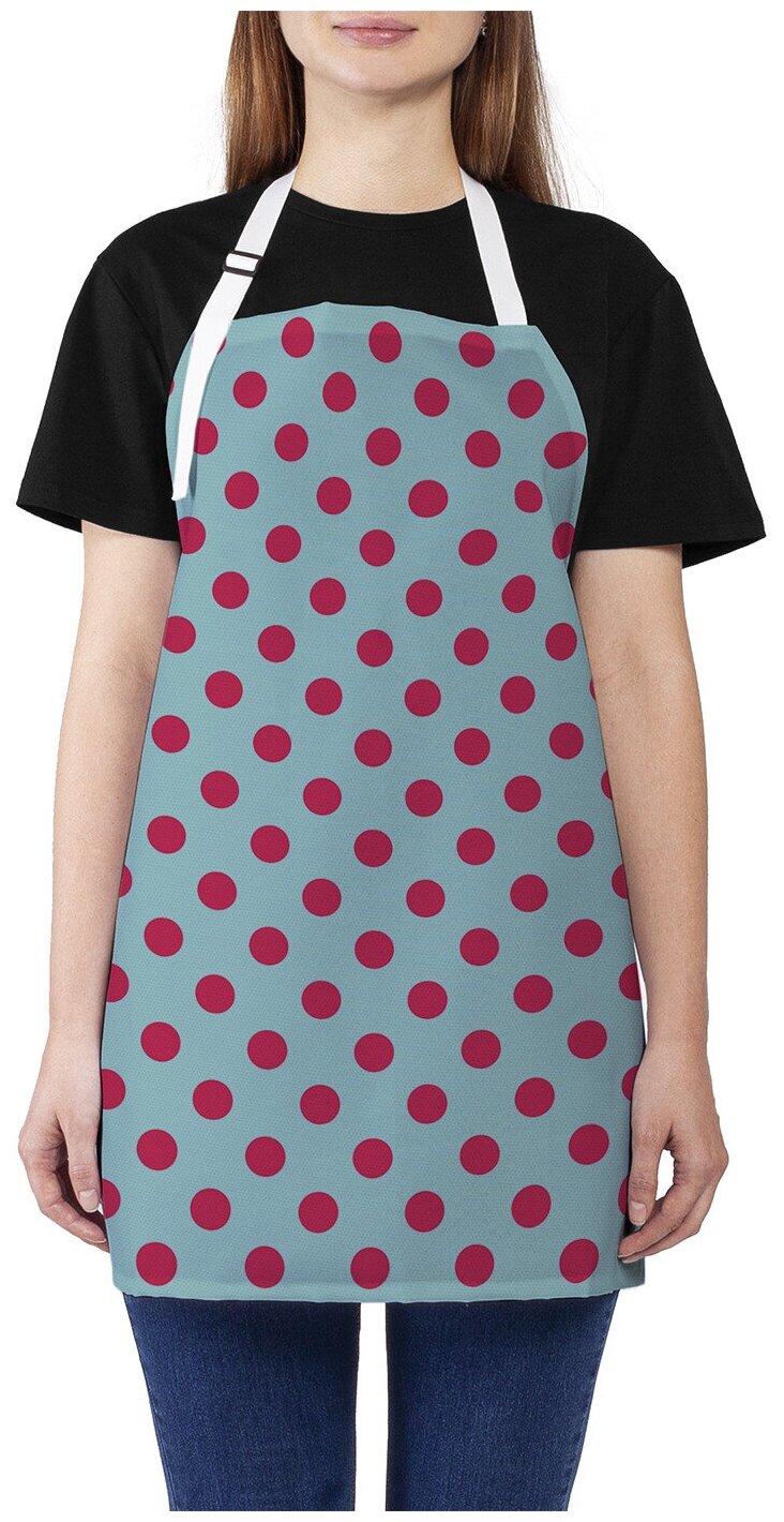 Фартук для кухни тканевый "Яркий горох" / водоотталкивающий, универсальный размер , JoyArty