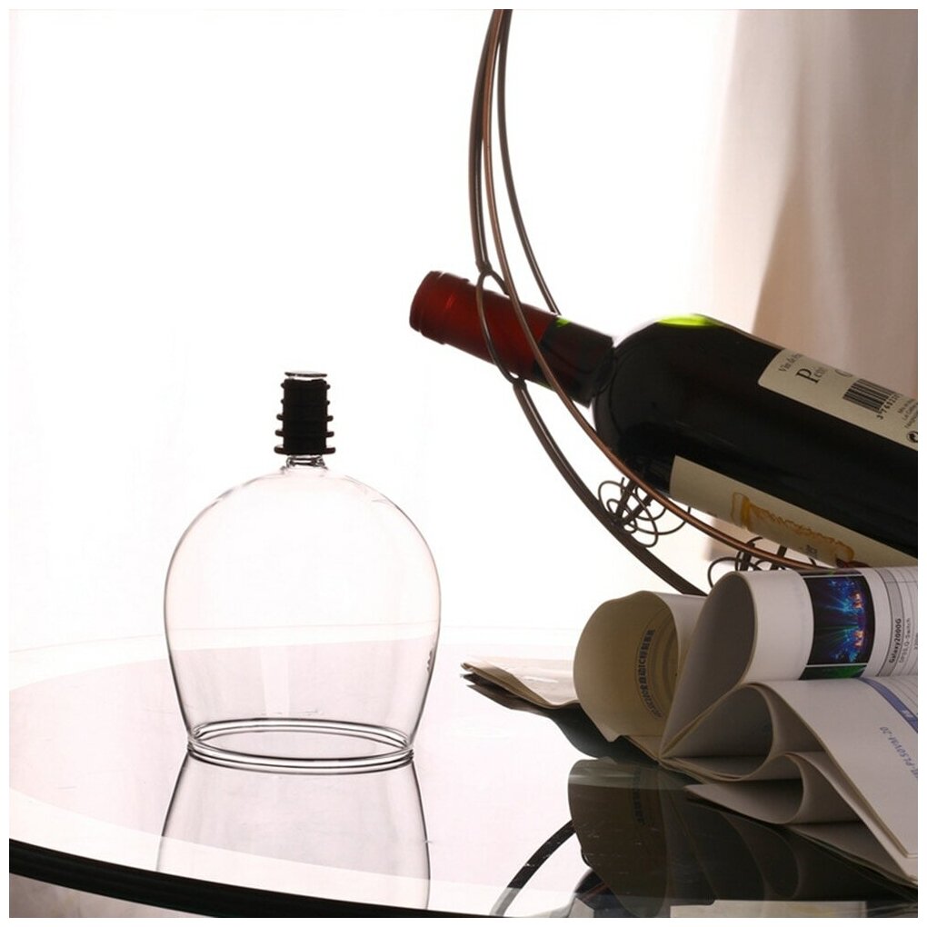 Бокал пробка для вина, большой, материал боросиликатное стекло, 410 мл, размер: 13,5х8 см