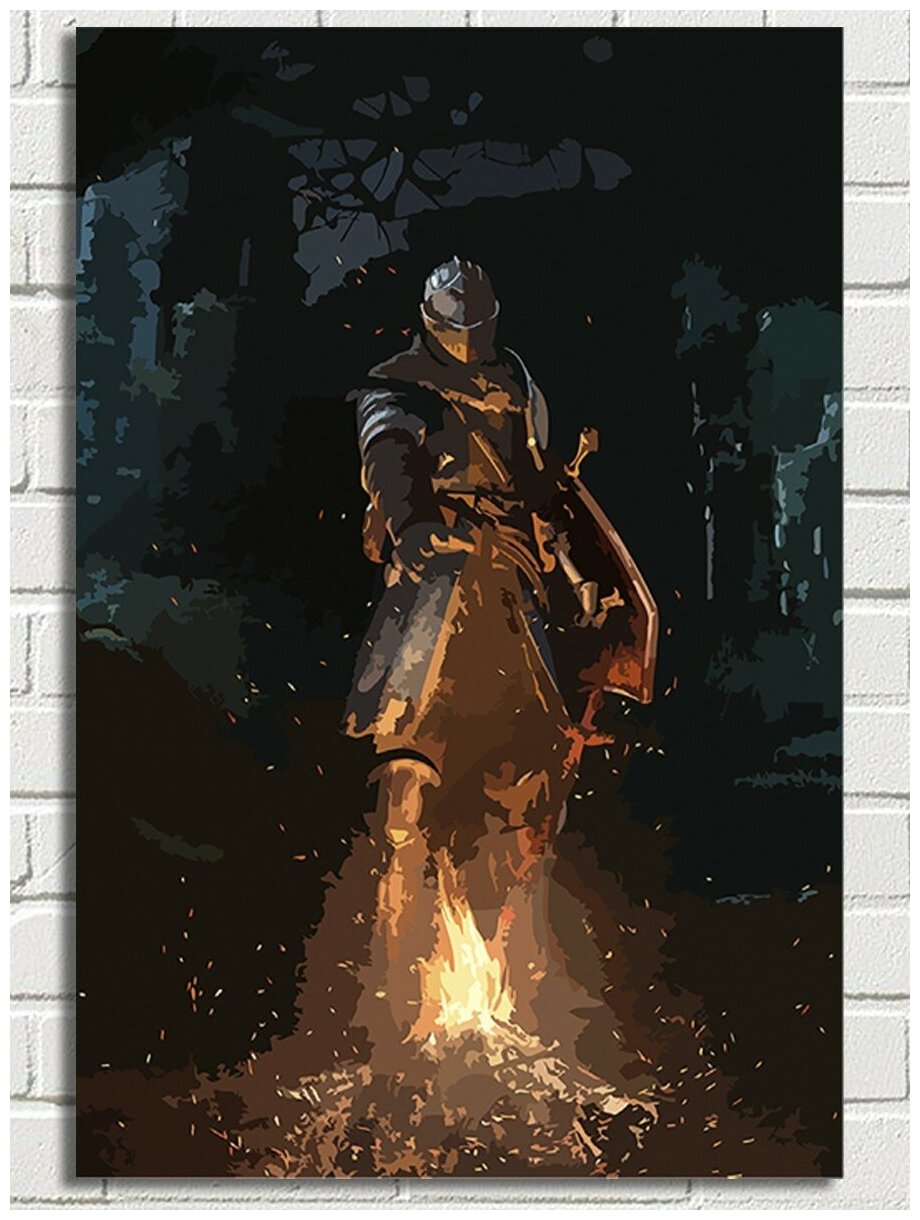 Картина по номерам игра Dark Souls - 6777 В 60x40